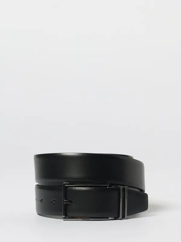 BOSS Leather Belt With Buckle