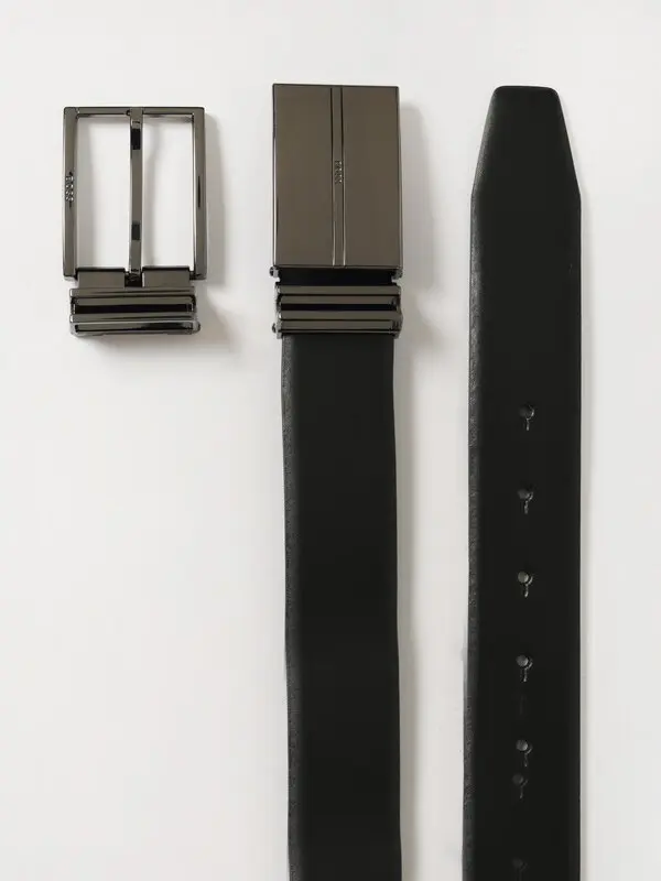 BOSS Leather Belt With Buckle