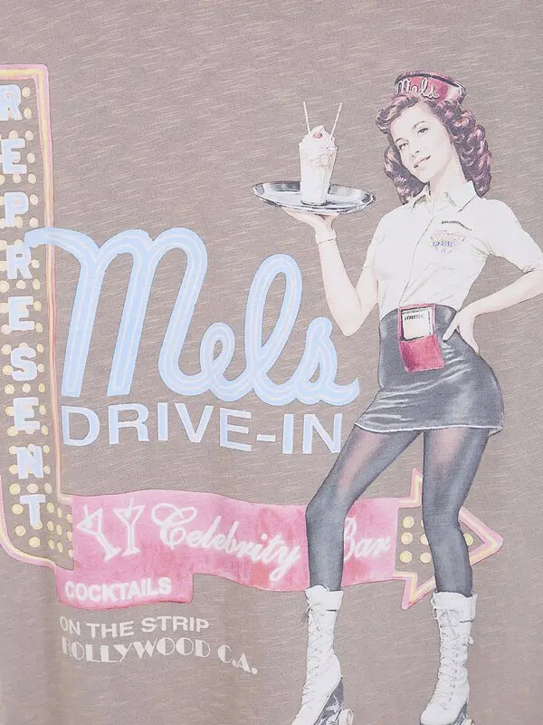REPRESENT Mel's Diner X Cotton T-shirt With Graphic Print - Brown