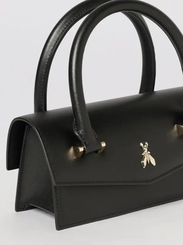 Patrizia Pepe Calfskin Leather Mini Handbag - Black