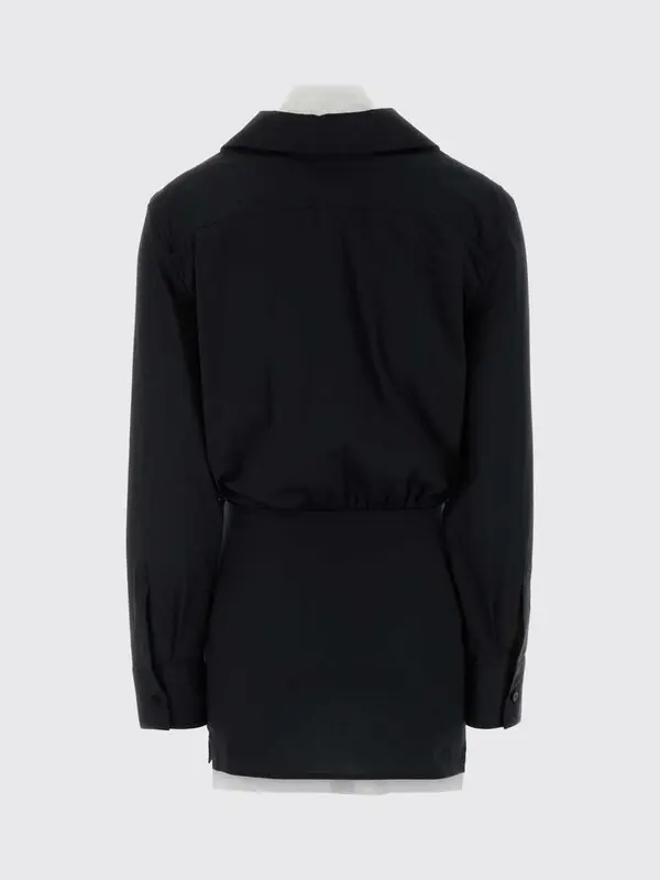 Attico Stretch Cotton Double-layer Mini Dress