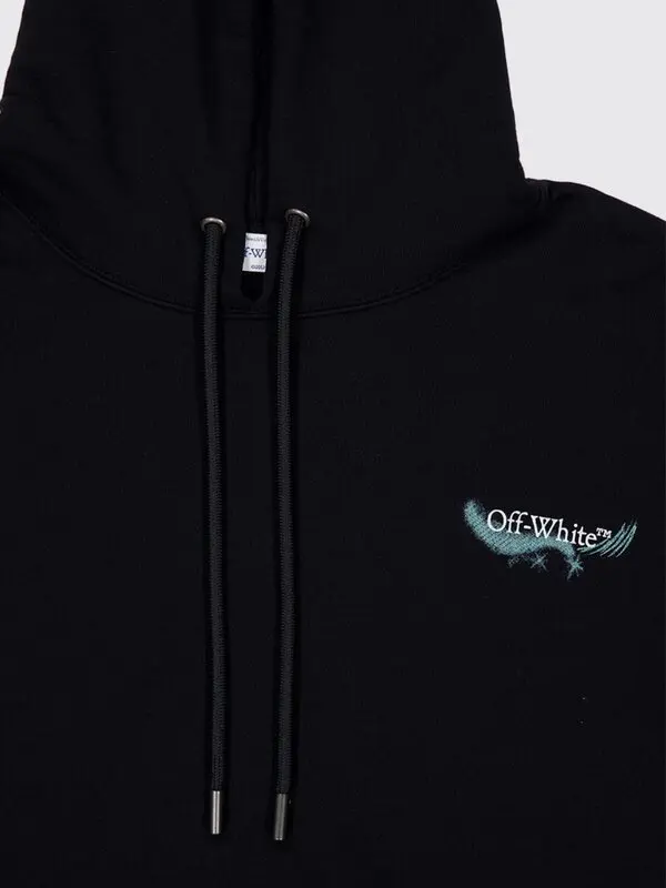 Off-White Relaxed Fit Cotton Hoodie With Arrow Logo