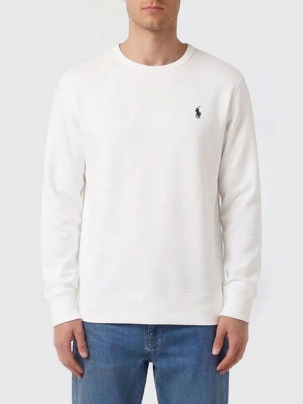 Polo Ralph Lauren Crewneck Sweatshirt With Embroidered Logo - White