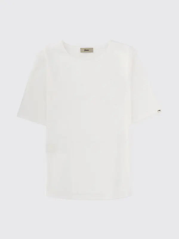 Herno Short-sleeved Cotton Crew Neck T-shirt - White