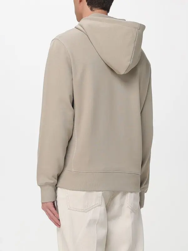 Hogan Cotton Hoodie With Drawstring - Mud