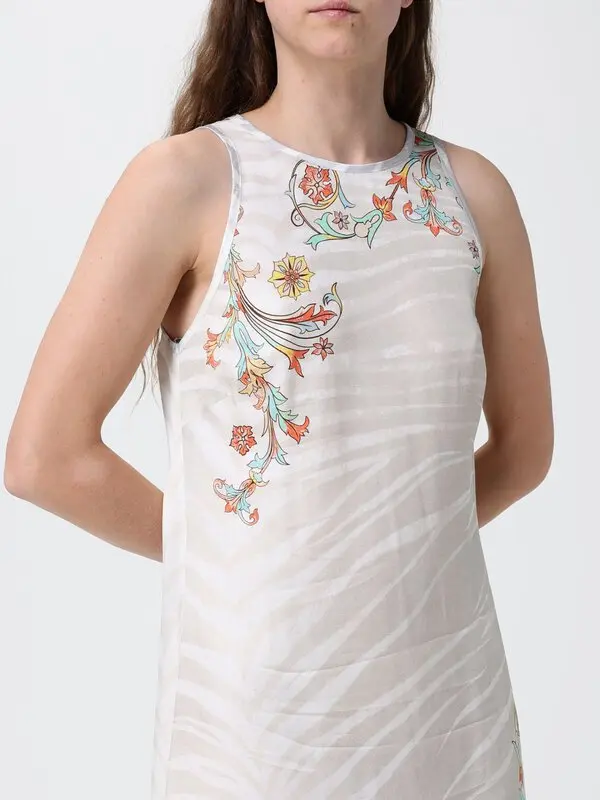 Just Cavalli Printed Viscose Midi Dress
