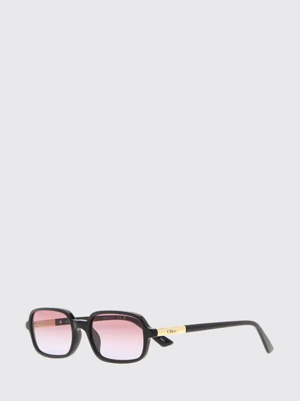 Chloé Judy Rectangular Recycled Acetate Sunglasses With Metallic Logo
