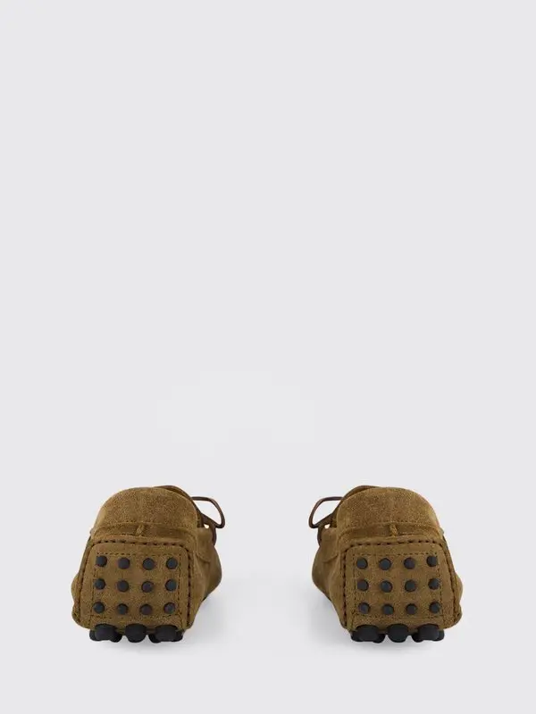 TOM FORD Classic Suede Driver Loafers With Embossed Logo And Pebble Sole