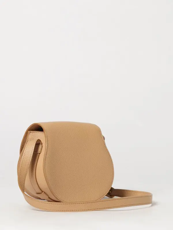 Chloé Marcie Mini Grained Calfskin Crossbody Bag - Sand