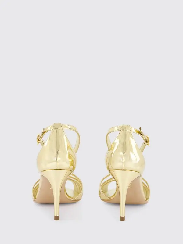 FERRAGAMO Perforated Patent Leather Stiletto Sandals