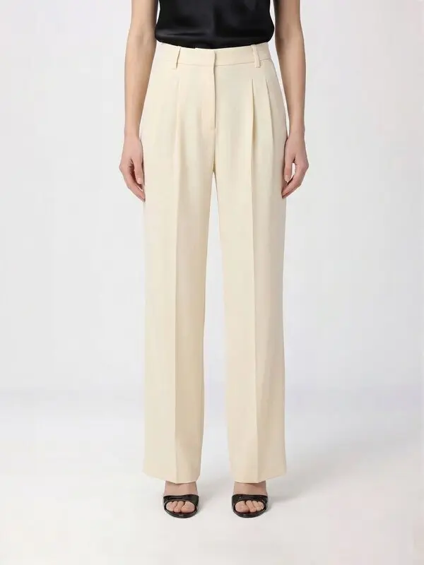 Andamane Nathalie Satin Palazzo Trousers - Milk