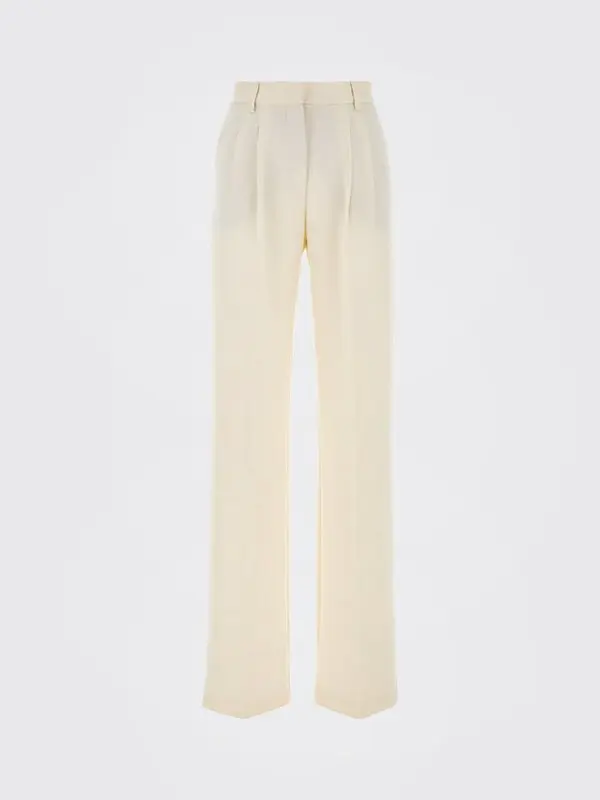 Andamane Nathalie Satin Palazzo Trousers - Milk