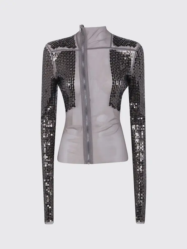 Rick Owens Gary Stretch Fabric Jacket With Sequins