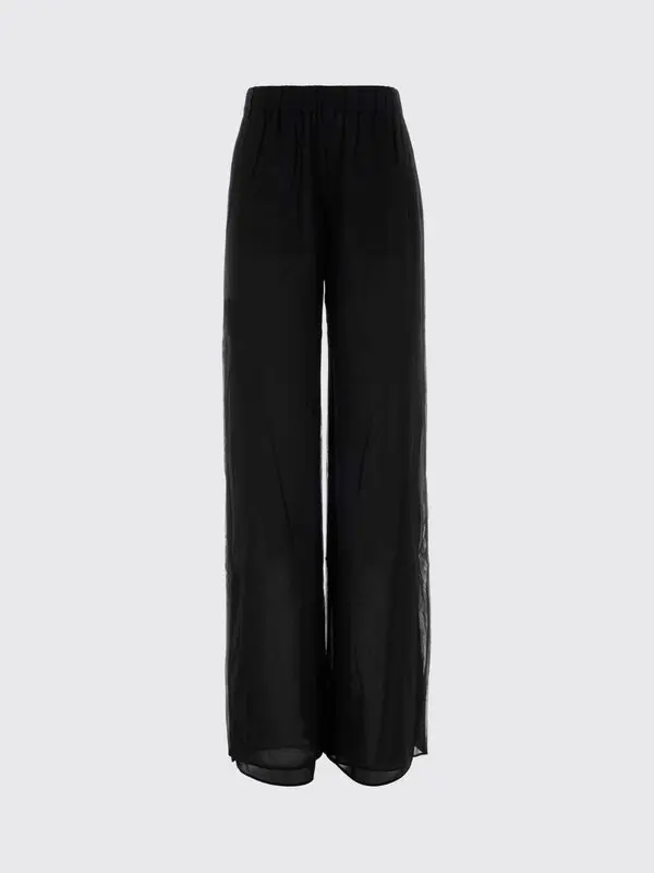 Andamane High-waisted Wide-leg Palazzo Pants In Crêpe - Black