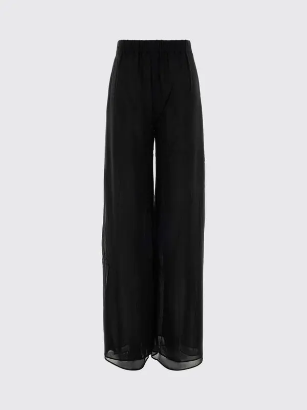 Andamane High-waisted Wide-leg Palazzo Pants In Crêpe - Black