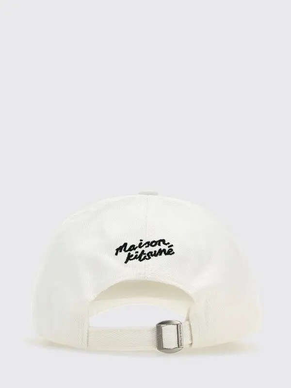 Maison Kitsuné Fox Head Twill Cotton Hat With Embroidered Logo