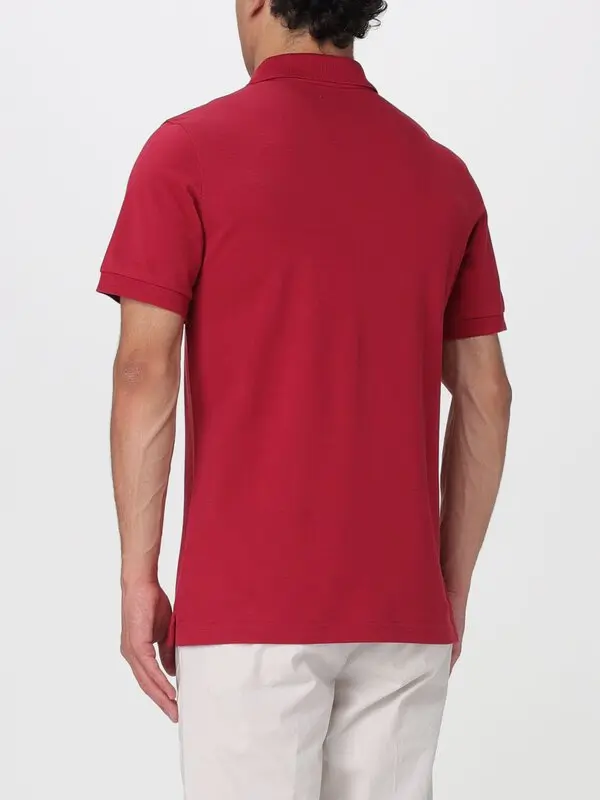 FAY Stretch Cotton Polo Shirt - Red
