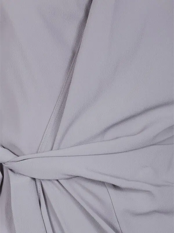 Rick Owens Asymmetric Silk Blend Dress - Grey