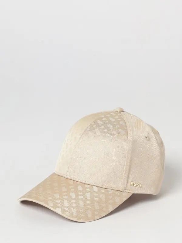 BOSS Polyester Baseball Cap With All-over Jacquard Logo - Beige