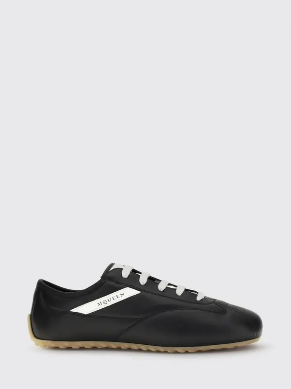 Alexander McQueen Boxe Leather Sneakers - Black