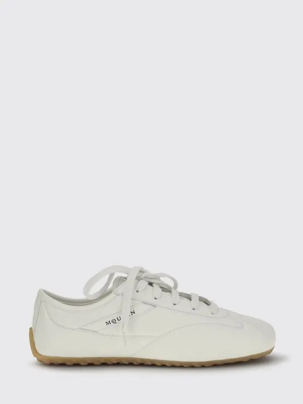 Alexander McQueen Boxe Leather Sneakers - White