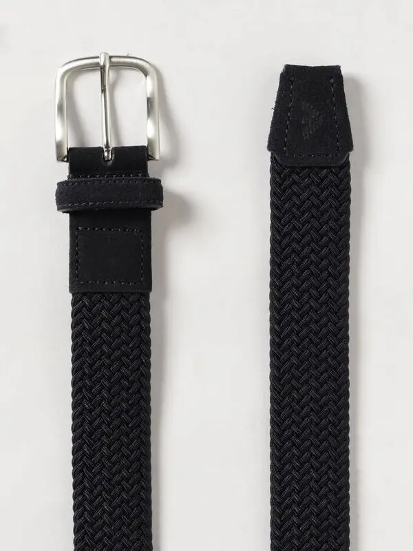 Emporio Armani Stretch Woven Fabric Belt