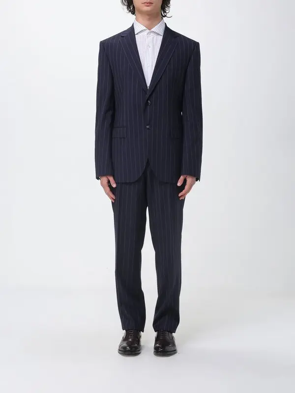 BOSS Pinstriped Virgin Wool Single-breasted Dress