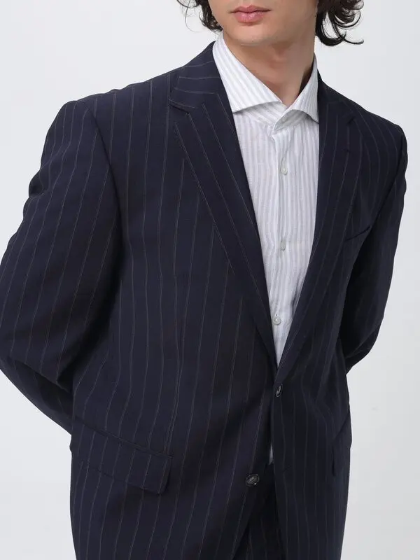 BOSS Pinstriped Virgin Wool Single-breasted Dress