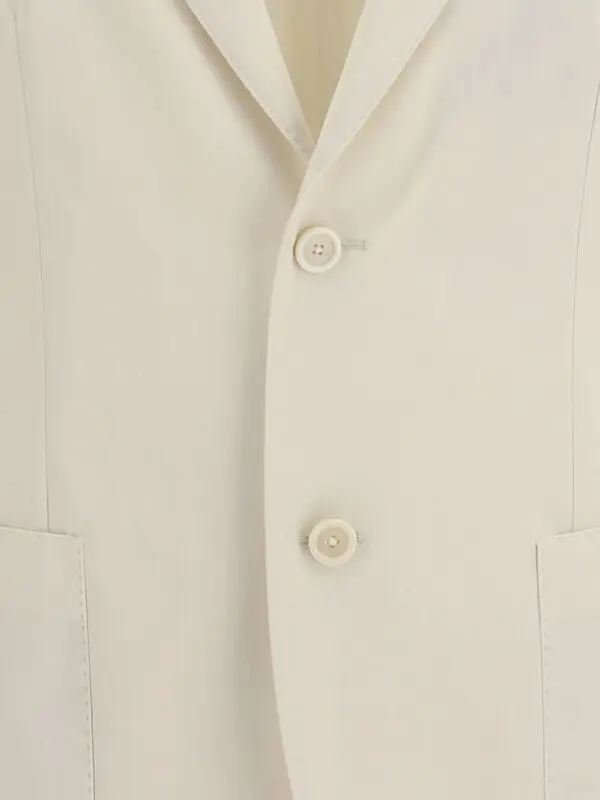 LARDINI Single-breasted Cotton And Silk Blazer