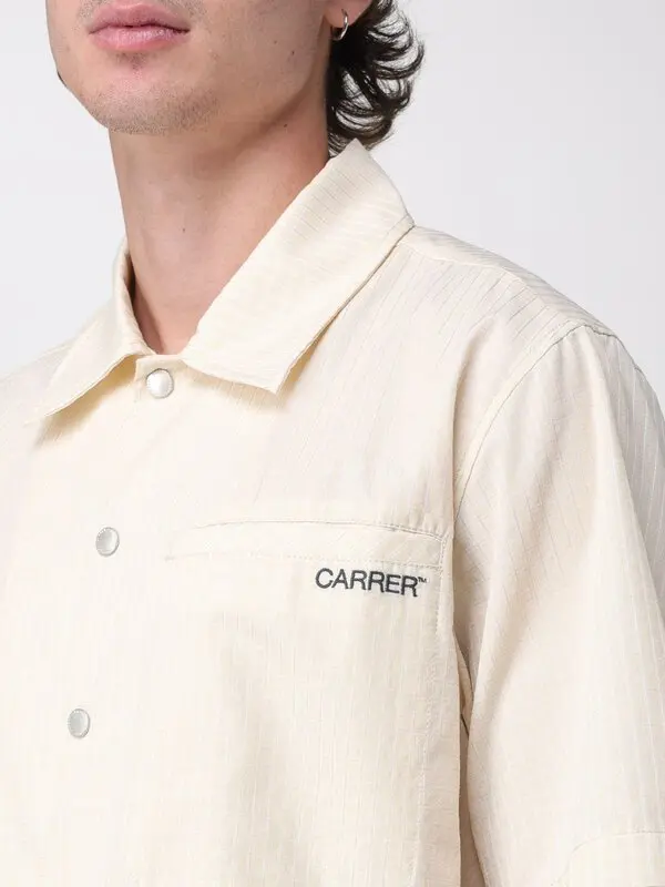 CARRER Short-sleeve Cotton Bowling Shirt With Patch Pocket - White