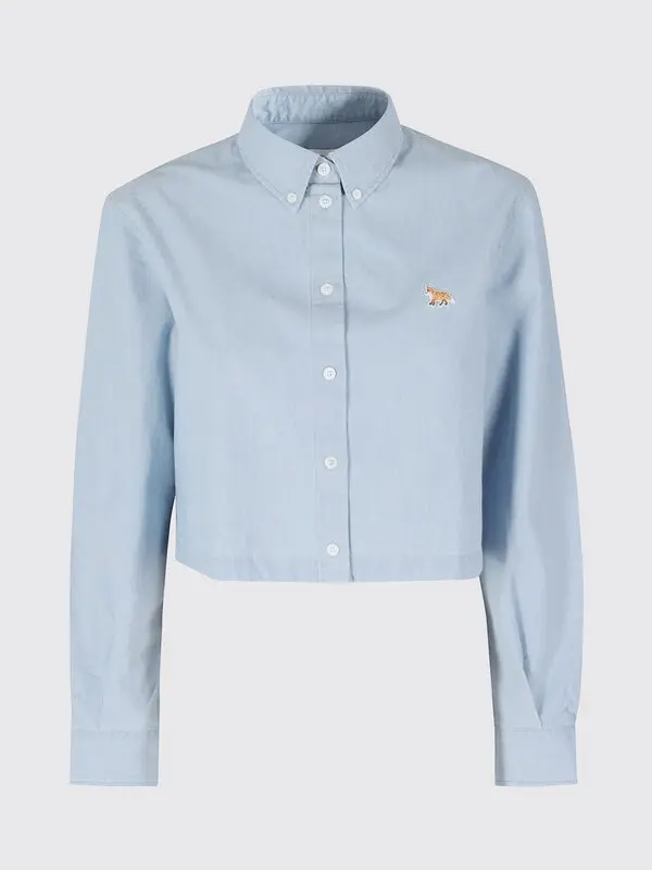 Maison Kitsuné Cropped Cotton Poplin Shirt