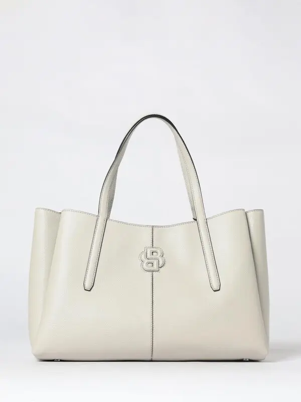 BOSS Grained Faux Leather Bag - Pearl