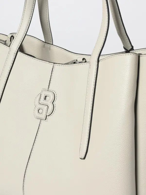 BOSS Grained Faux Leather Bag - Pearl
