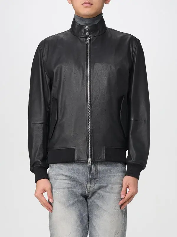 BOSS Leather Bomber Jacket