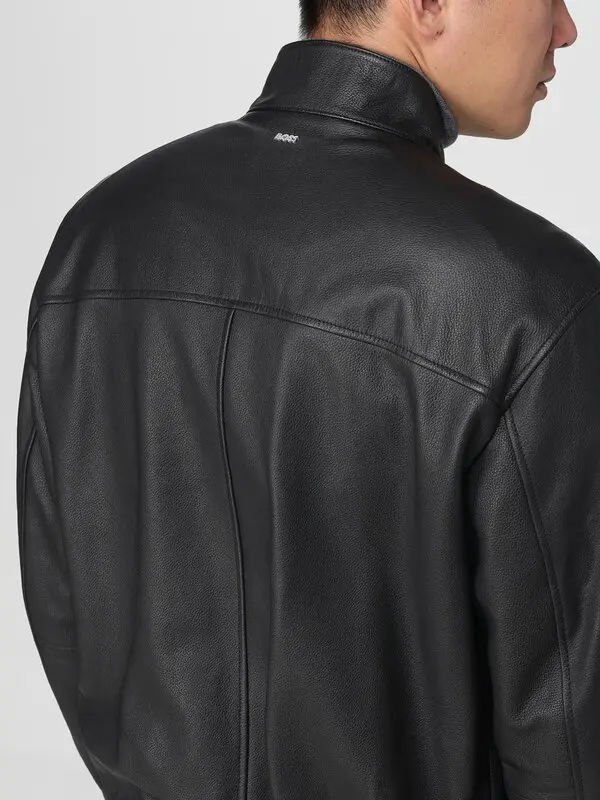 BOSS Leather Bomber Jacket