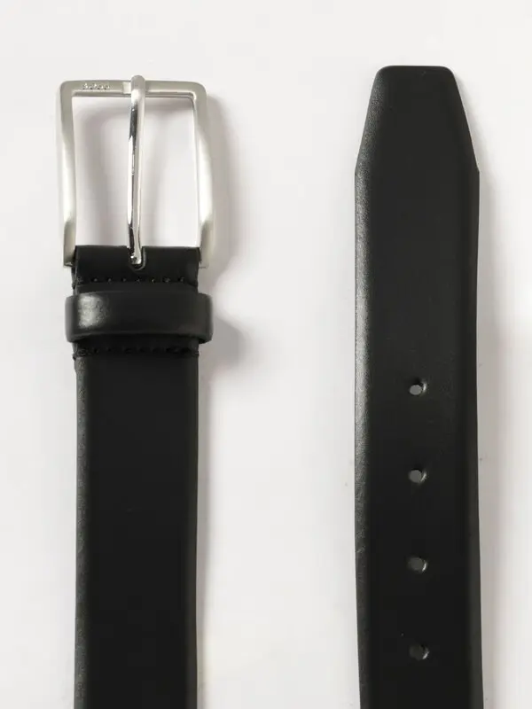 BOSS Smooth Cow Leather Belt With Pin Buckle