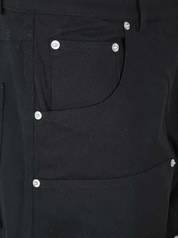 CARRER Knee-length Cotton Shorts With Belt Loops - Black