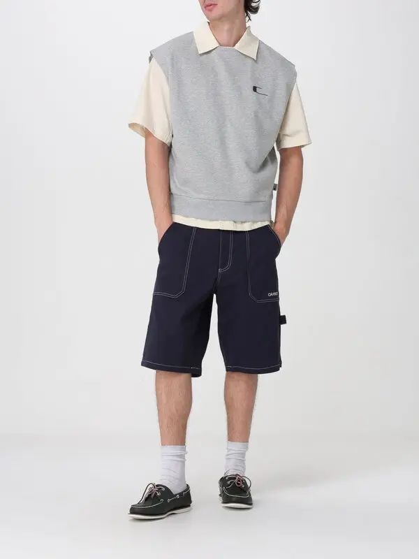 CARRER Knee-length Cotton Shorts With Belt Loops