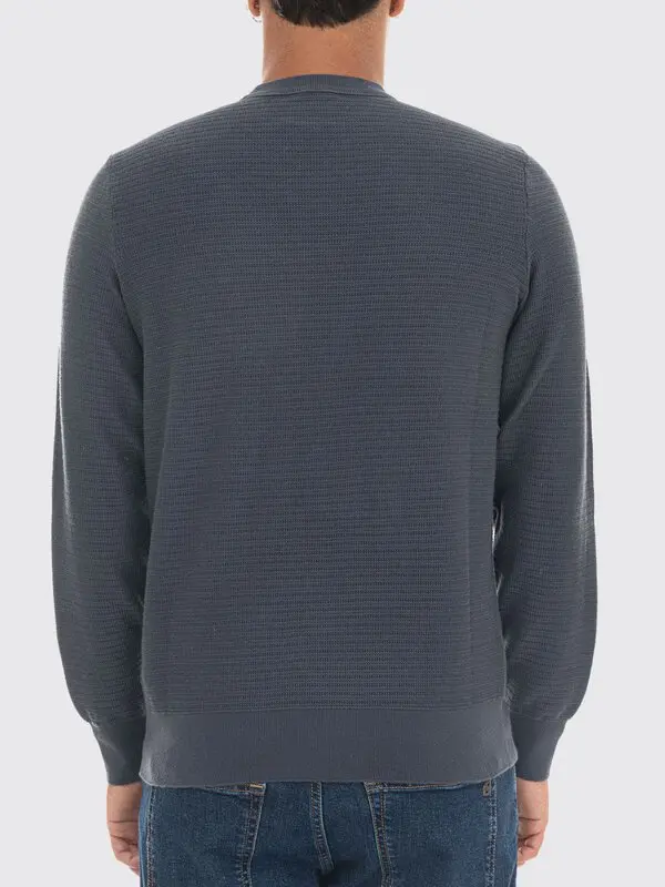 BOSS Cotton And Cashmere Crew-neck Sweater - Blue
