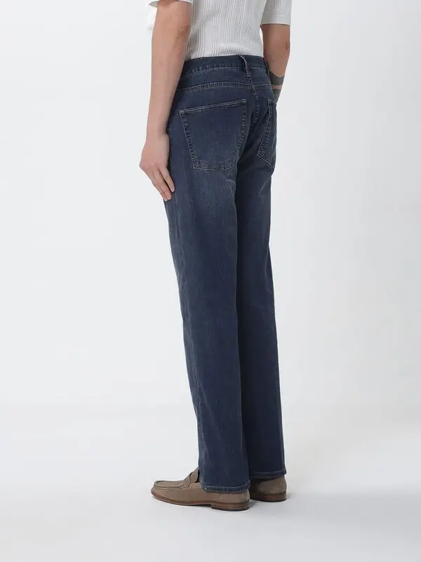 Emporio Armani Cotton Denim Straight Jeans - Navy
