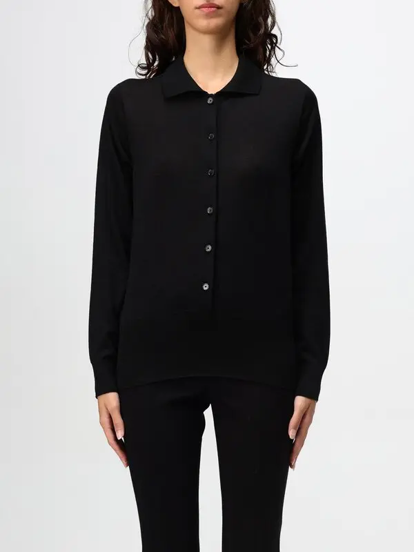 Liviana Conti Long Sleeve Collared Pullover