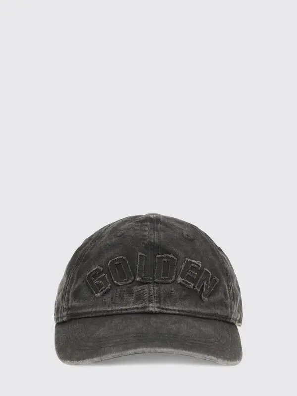 GOLDEN GOOSE Stone Washed Denim Baseball Cap - Charcoal