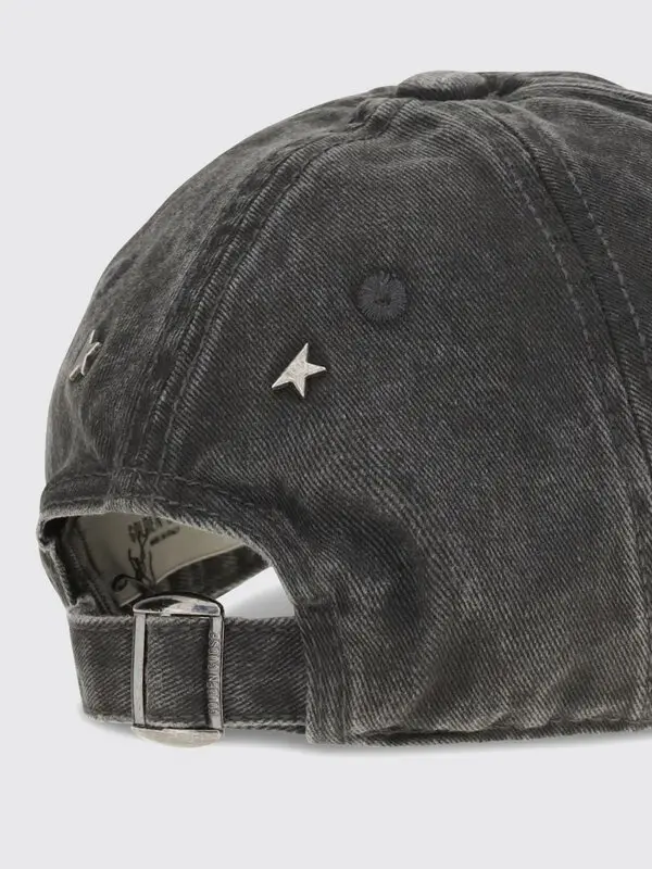 GOLDEN GOOSE Stone Washed Denim Baseball Cap - Charcoal
