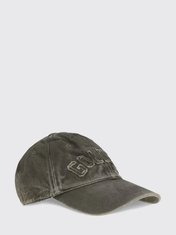 GOLDEN GOOSE Stone Washed Denim Baseball Cap With Embroidered Logo - Olive