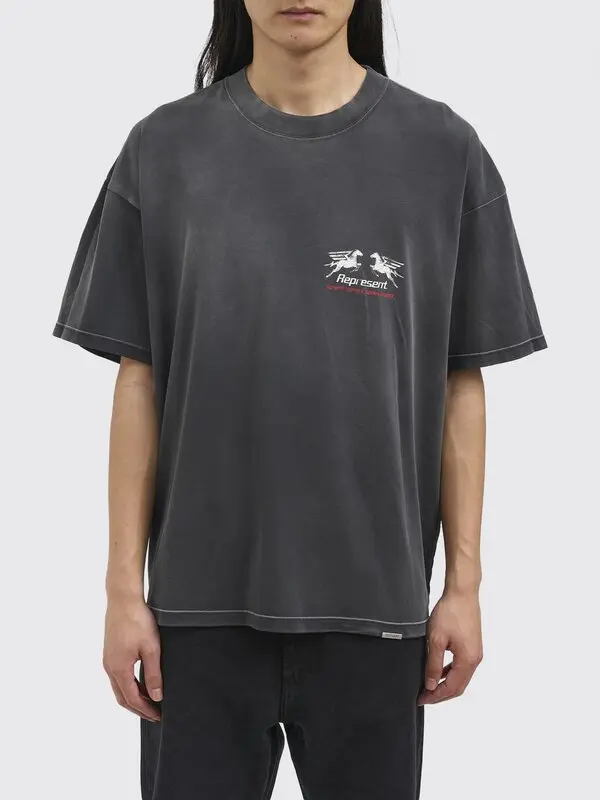 REPRESENT Printed Cotton T-shirt - Black