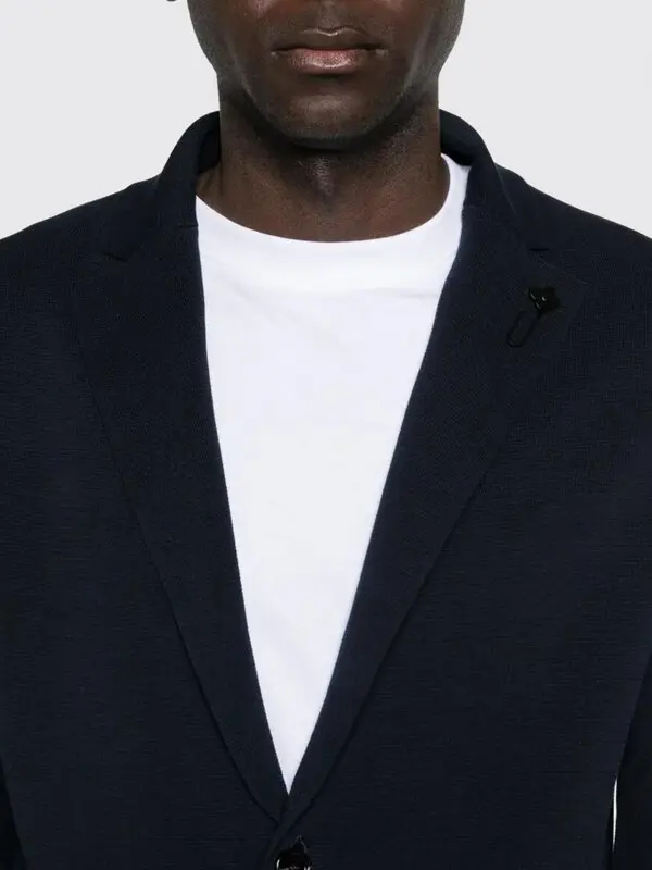 LARDINI Linen Single-breasted Blazer