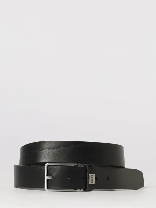 BOSS Full-grain Leather Belt - Black