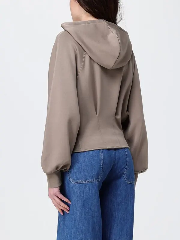 Armani Exchange Cotton Hooded Sweatshirt - Beige