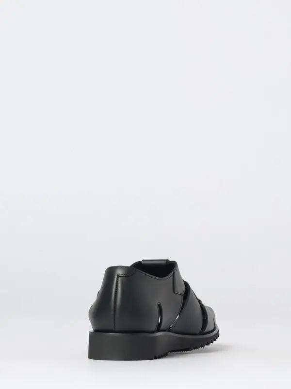 Paraboot Perforated Smooth Leather Sandals With Ankle Strap