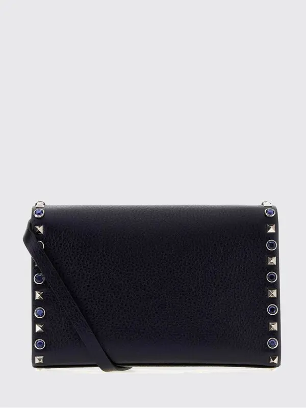 Valentino Garavani Rockstud Mini Bag In Hammered Leather With Crystals